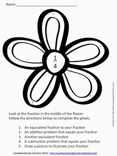 Classroom Freebies Too: Fraction Flower