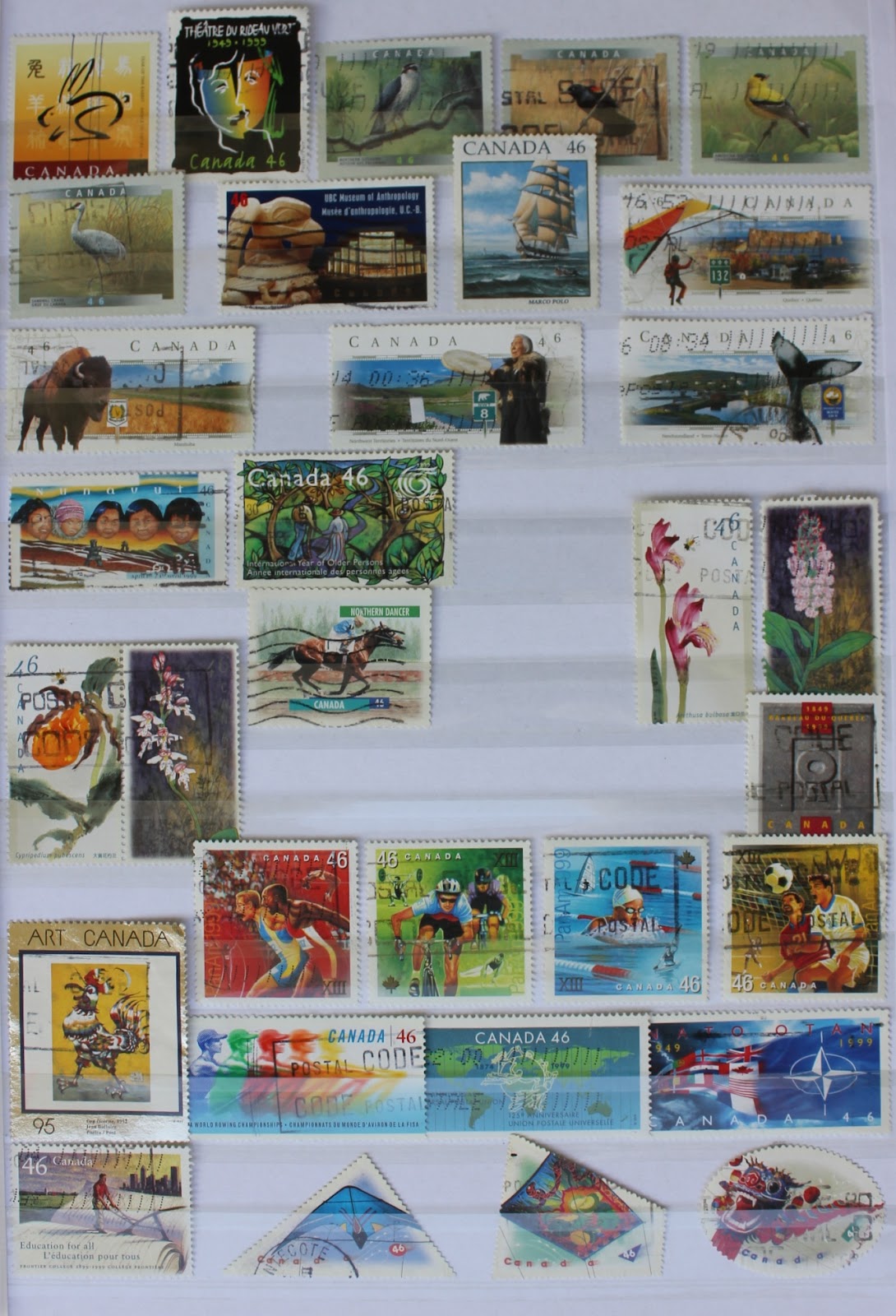 My Postage Stamps Collection: Canada 1999 - 2002