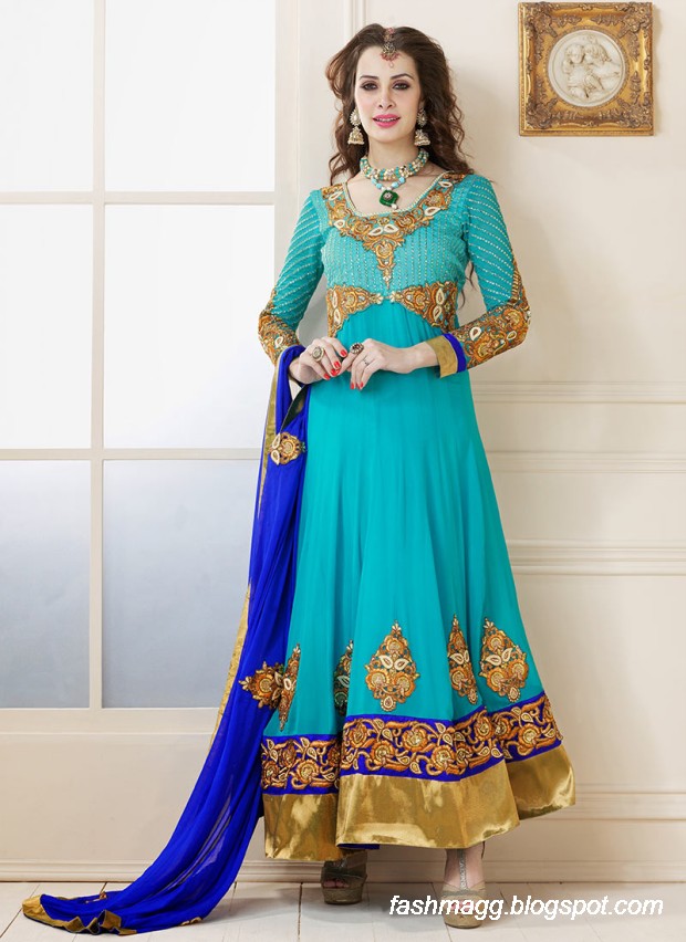 Indian Anarkali Umbrella Wedding-Brides-Bridal Party Wear Fancy Frocks ...