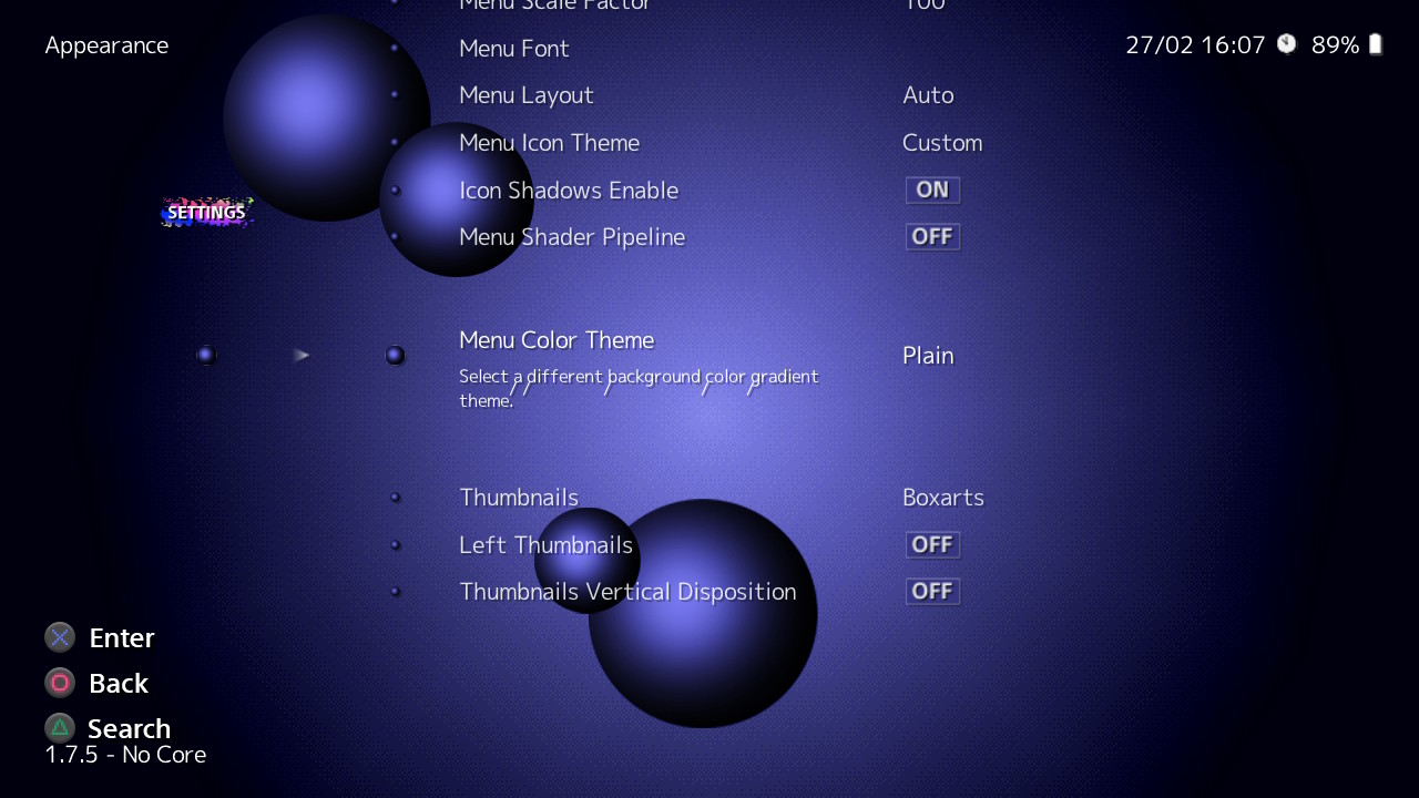 RetroArch テーマ変更