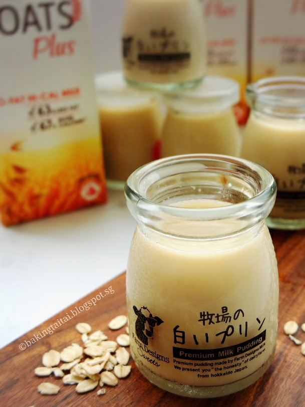 Baking Taitai 烘焙太太: Healthy Oat Milk Pudding 健康燕麦牛奶布丁（中英加图对照食谱）