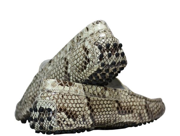 Past & Present Designer Consignment Boutique: Tod's - Snakeskin Driving Moccasins - Multi - Size 8 M