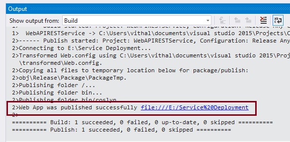 How To Publish Aspnet Web Api Rest Service In File System