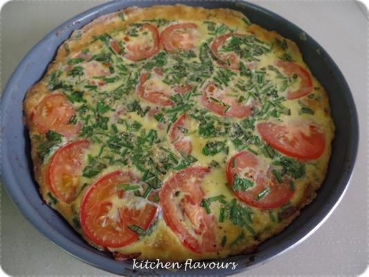 kitchen flavours: Flat Potato Omelette