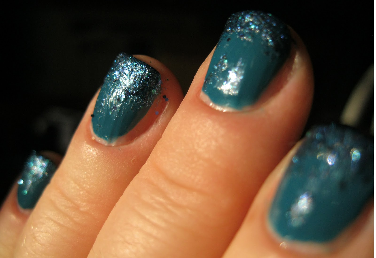 Lacquer Slacker Liz: Evolution of a Blue Bling Manicure