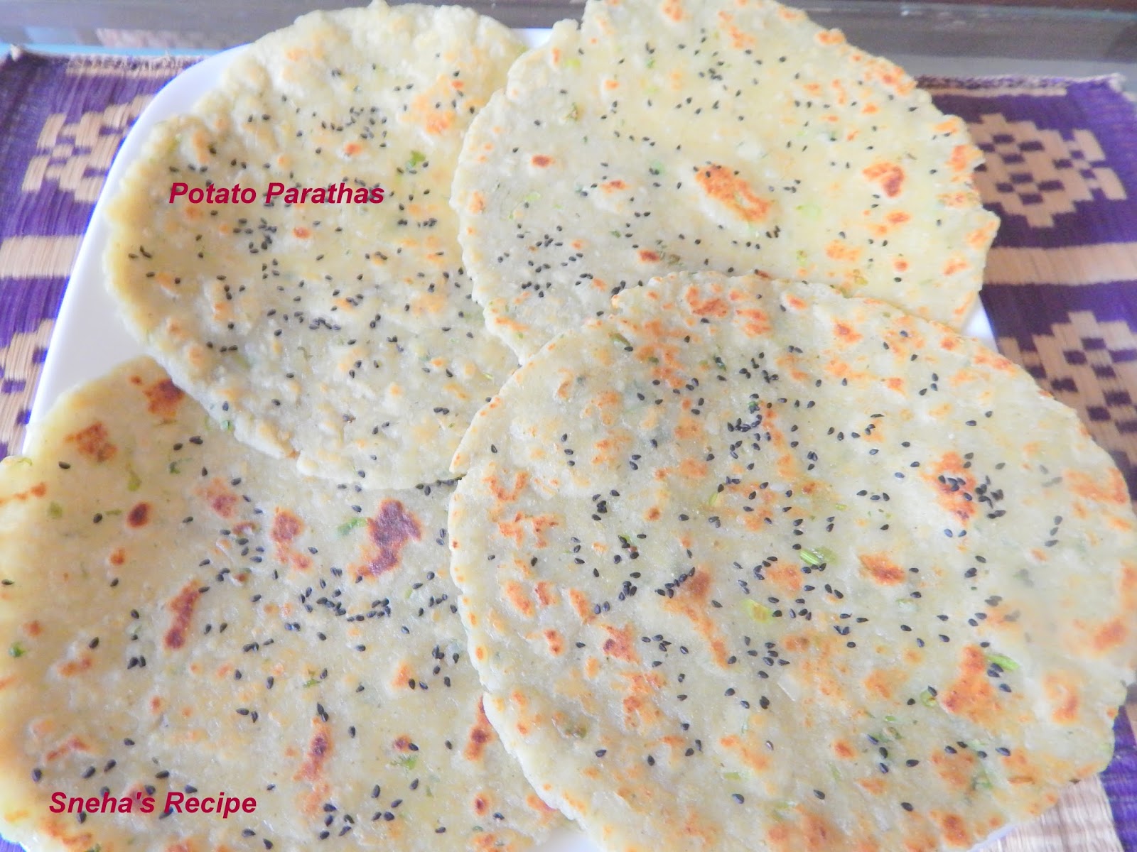 Potato Rice Paratha - Sneha's Recipe