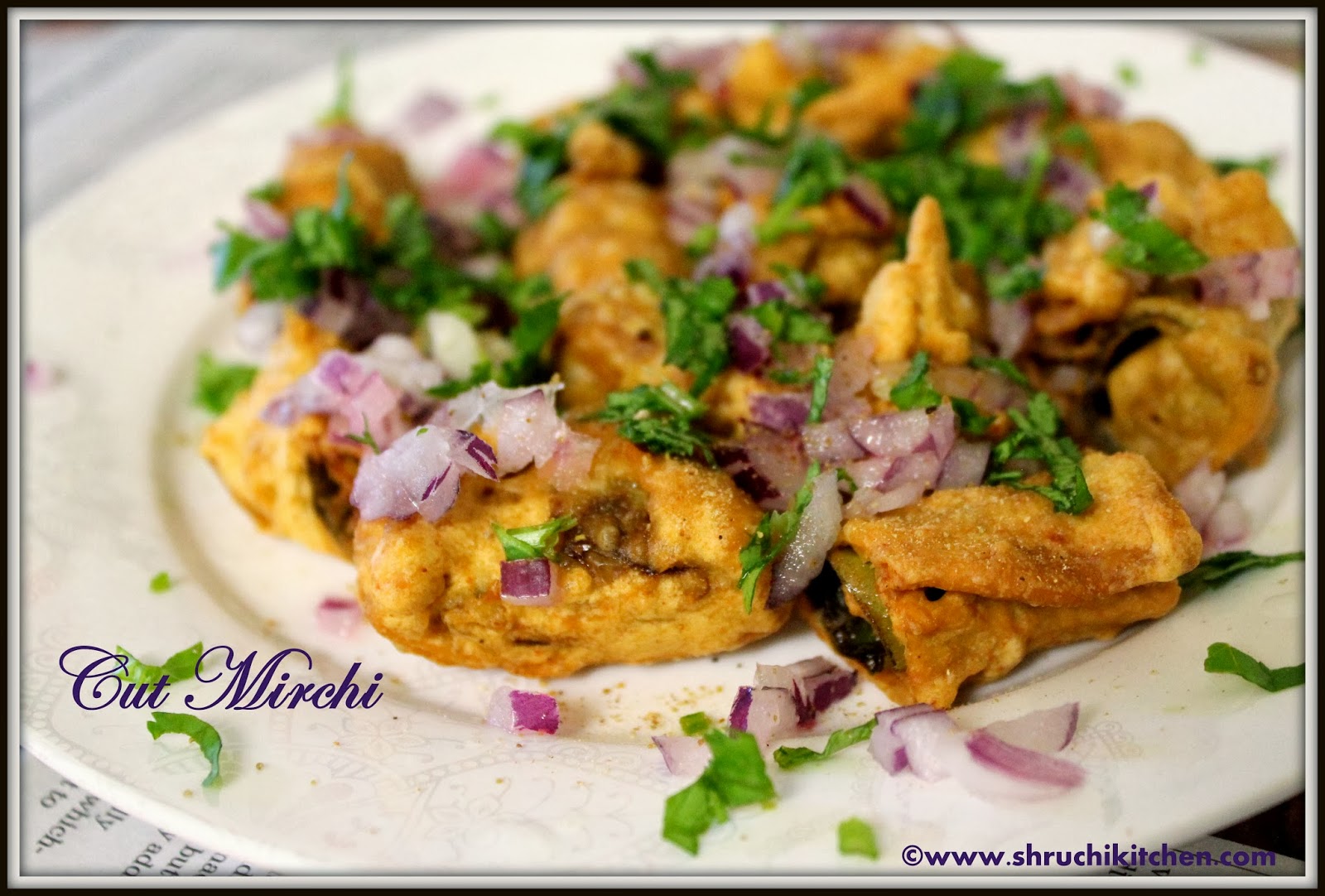 Shruchi Kitchen: Cut Mirchi | Mirapakaya bajji