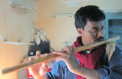 Traditional music instruments of the Santals at the Museum of Santal ...