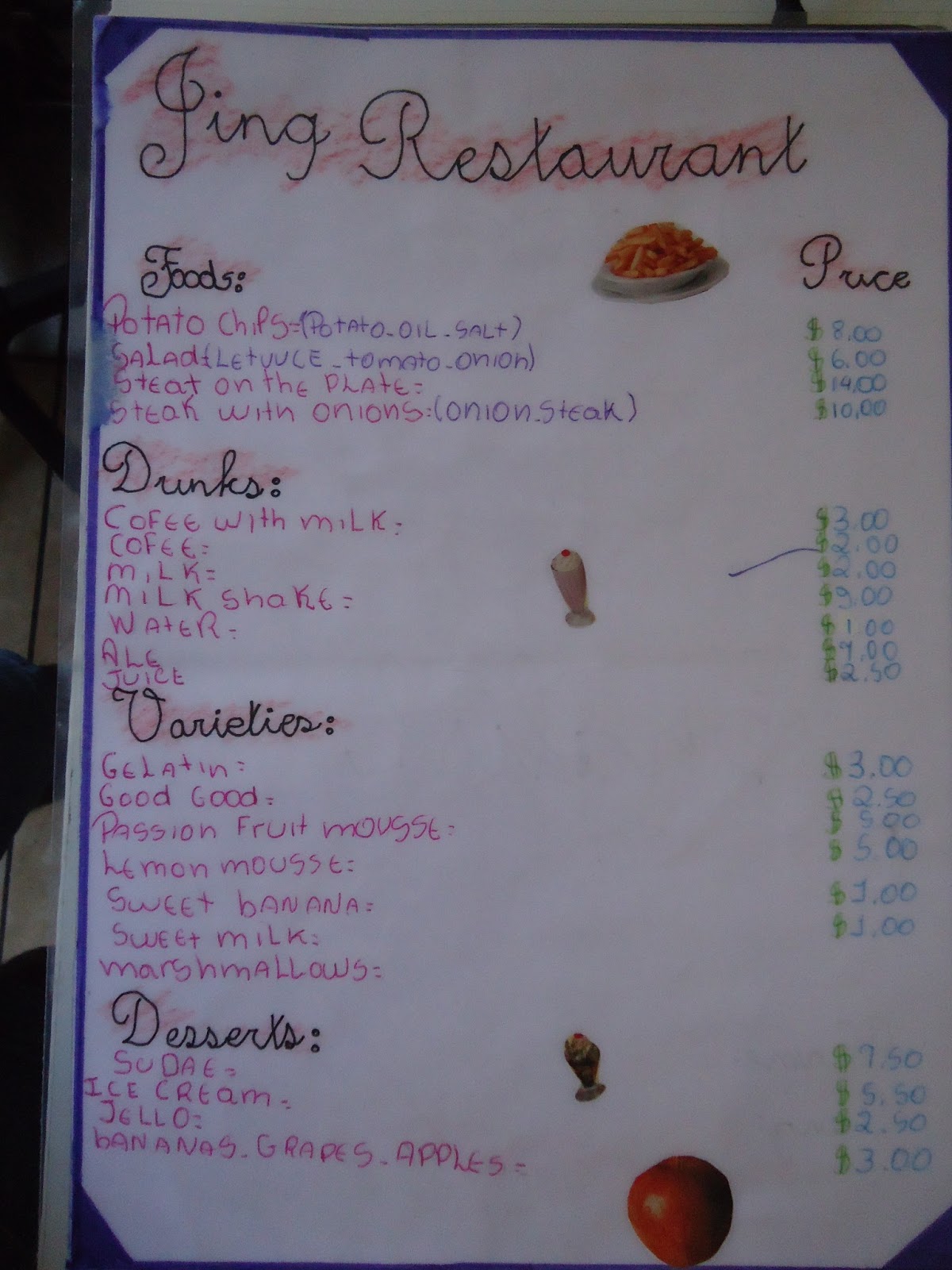 English For Brazil: Menu- Cardápios em língua inglesa