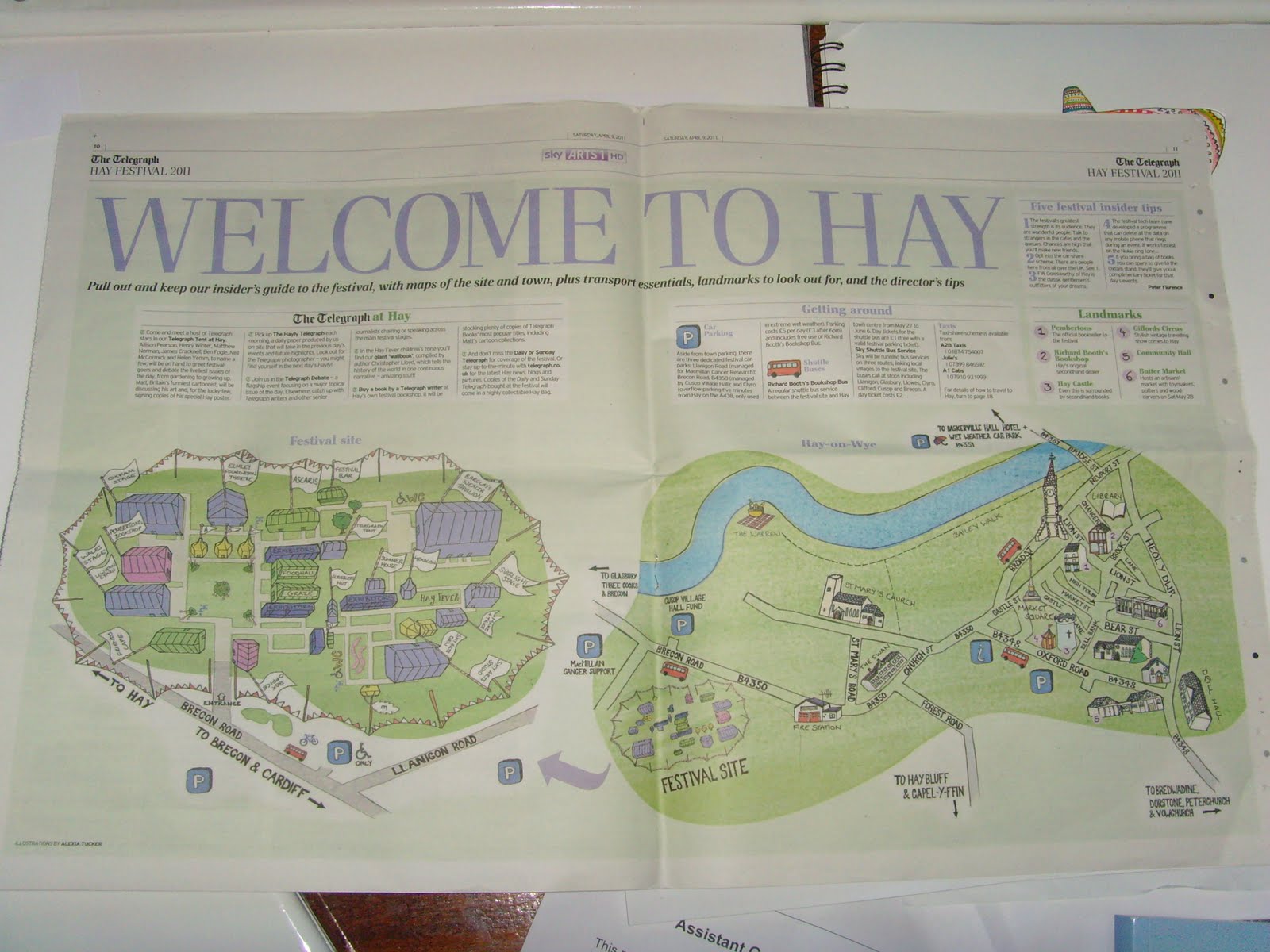 ALEXIA TUCKER ILLUSTRATION: Hay Festival Maps - in The Telegraph!