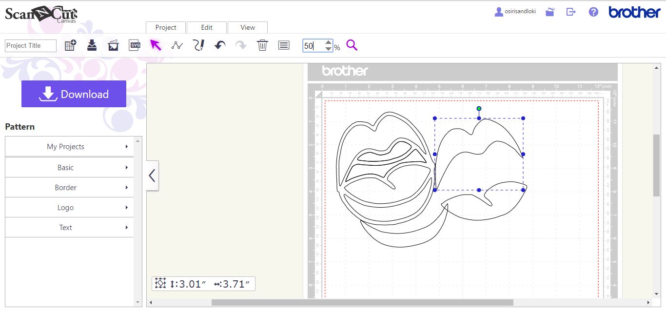 Tracing an image in Brother scan and cut canvas | Design Bundles