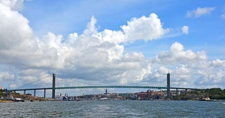Schweden, gestern und heute: Die Älvsborg-Brücke (Älvsborgsbron) in ...