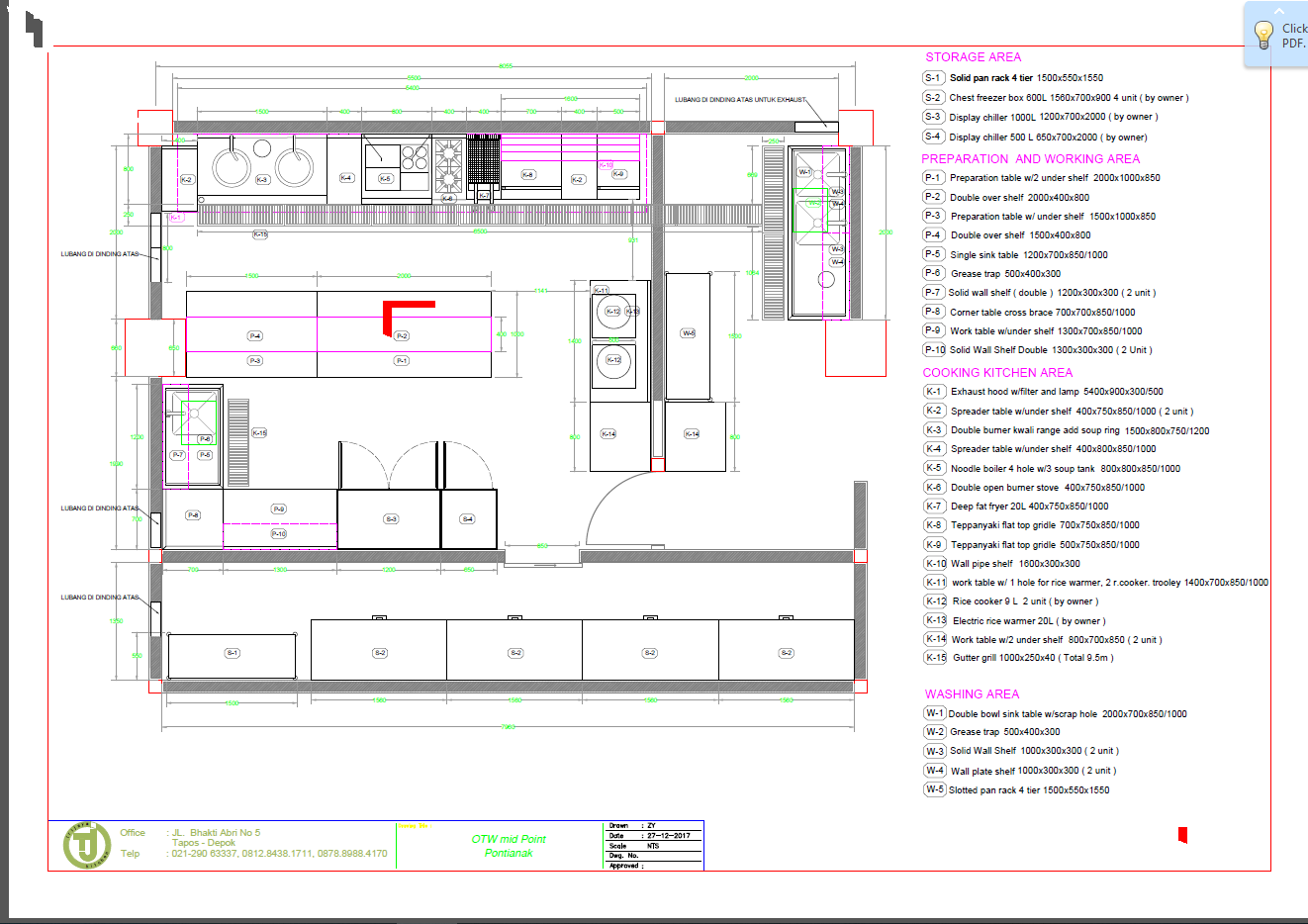 Desain dapur restoran