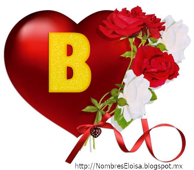 Corazón rojo con ALFABETO