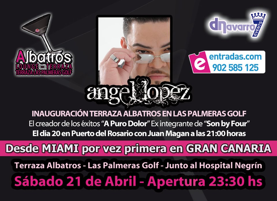ANGEL LÓPEZ (ex Son by Four) este Sábado en Gran Canaria.