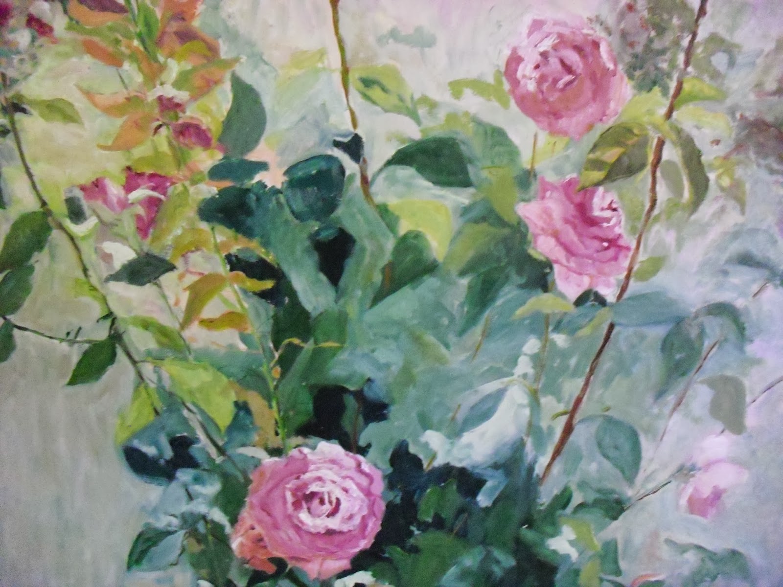 Qué es lo importante en la Pintura? Uno de los últimos cuadros: Rosas rosas