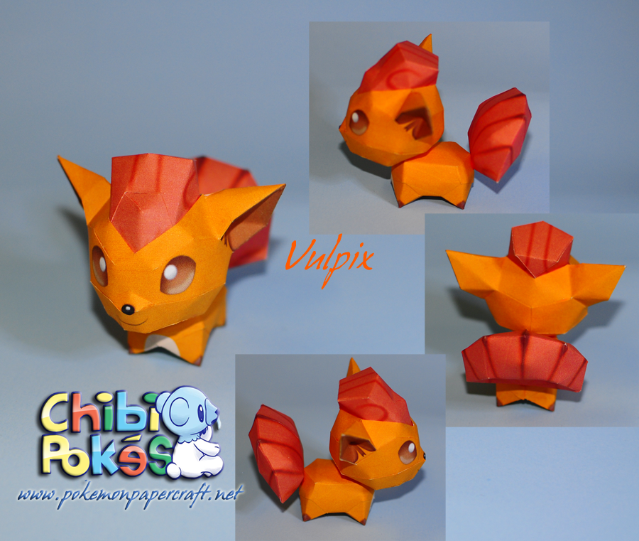 PaperPokés - Pokémon Papercraft: VULPIX CHIBI