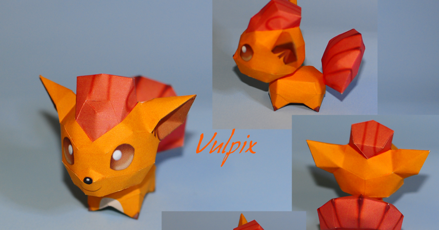 PaperPokés - Pokémon Papercraft: VULPIX CHIBI