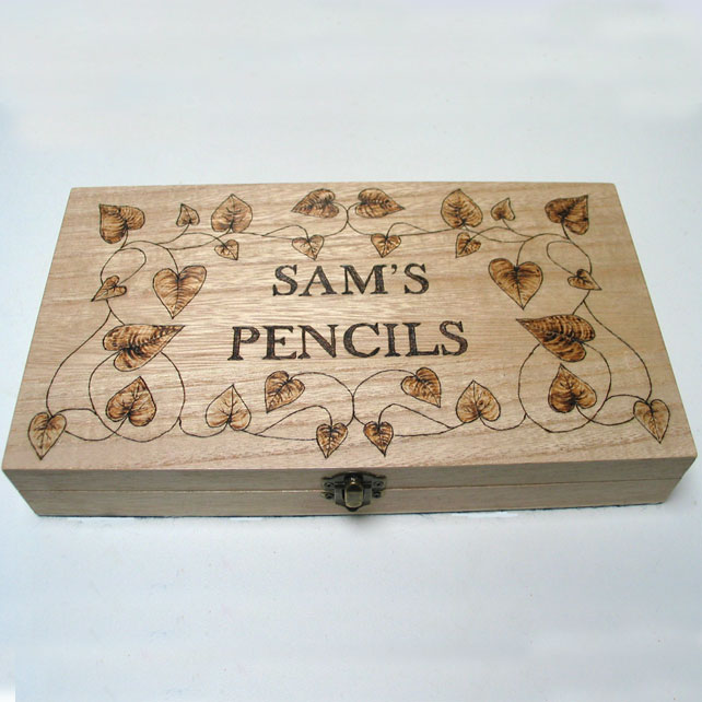 Burning Desire: Pyrography and Scroll Saw: Pyrography Pencil Box