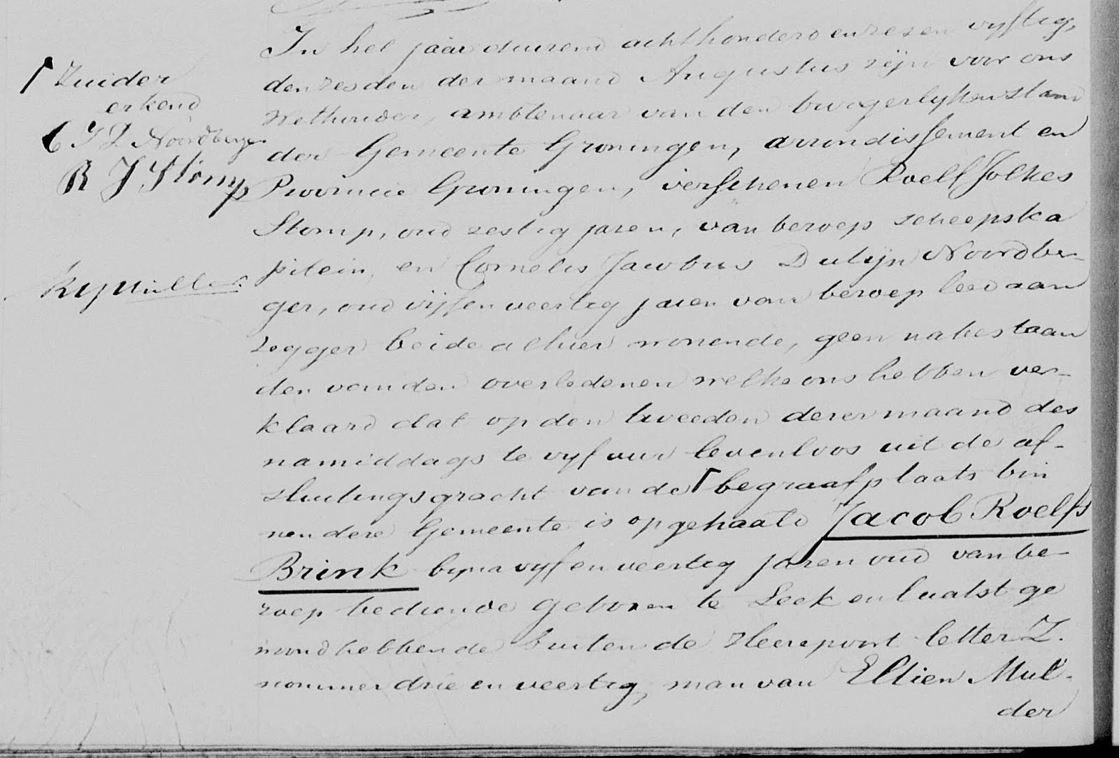 Interessante archiefvondsten: Waar is Roelof Jacobs Brink overleden (2)?