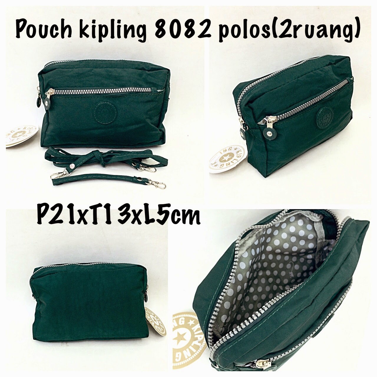 Jual Tas Kipling: Tas Kipling 8082 polos Pouch Tas Selempang 2 Ruang ...