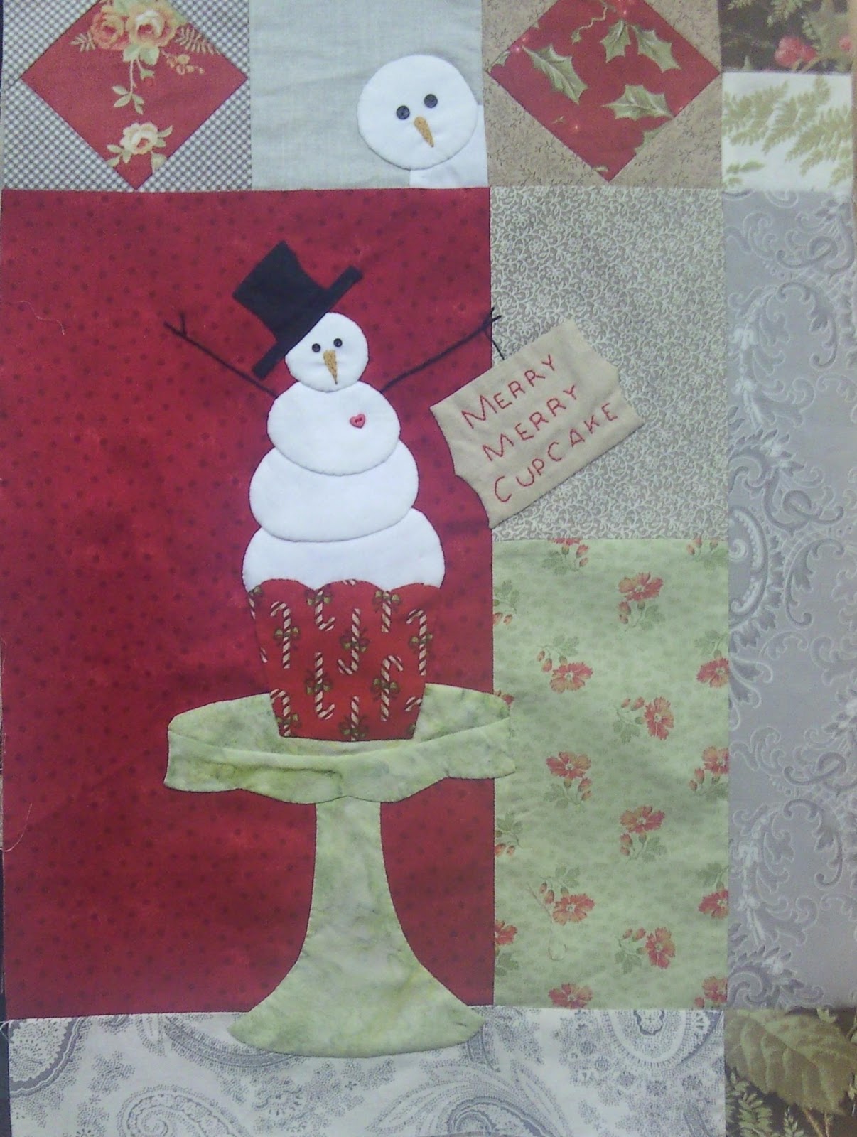 Shawkl Designs: Merry Merry Snowmen - Block One