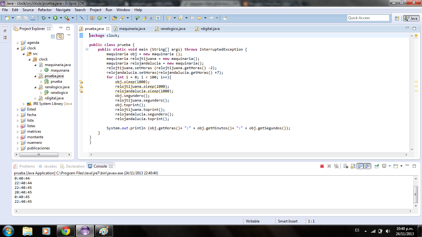 Taller Poo: Reloj digital en java