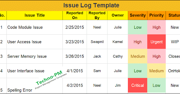 Project Action Log Template Excel | Classles Democracy Project Action Log Template Excel | Classles Democracy