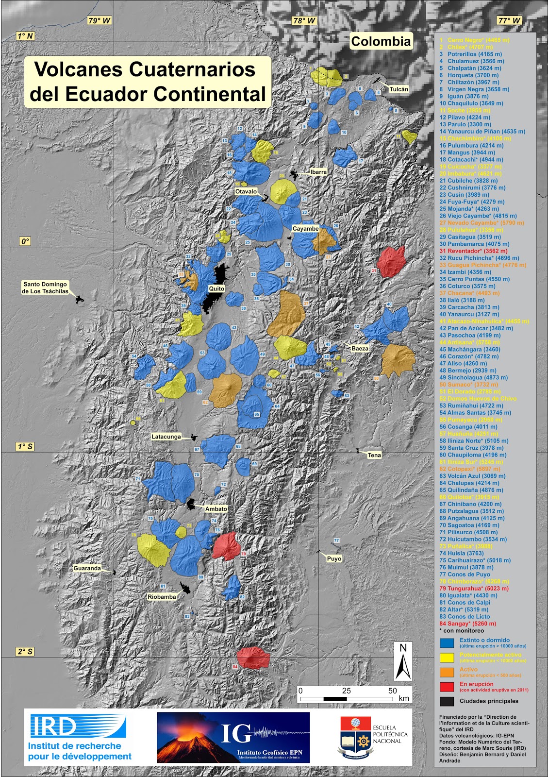 AstroCiencias Ecuador: Lista de Volcanes del Ecuador