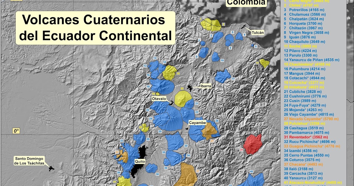 AstroCiencias Ecuador: Lista de Volcanes del Ecuador
