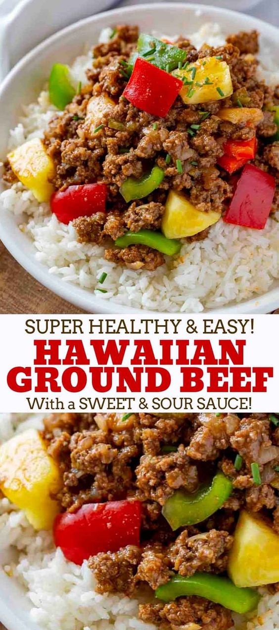 GROUND HAWAIIAN BEEF #Beef #BeefRecipes #Hawaiian | Kite's Recipes