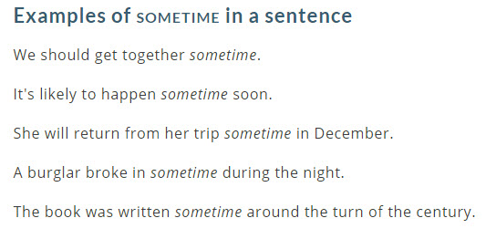 Разница между Some time, Sometime, Sometimes : Английский язык в ситуациях