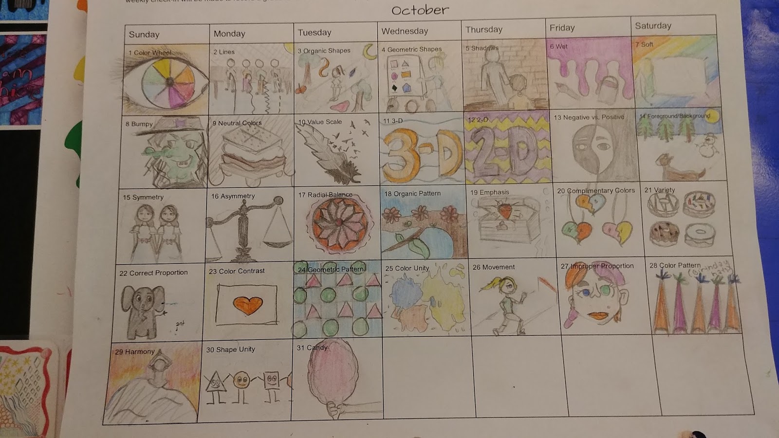 MsStrasserArt @ Oakdale Middle School: Doodle Calendars