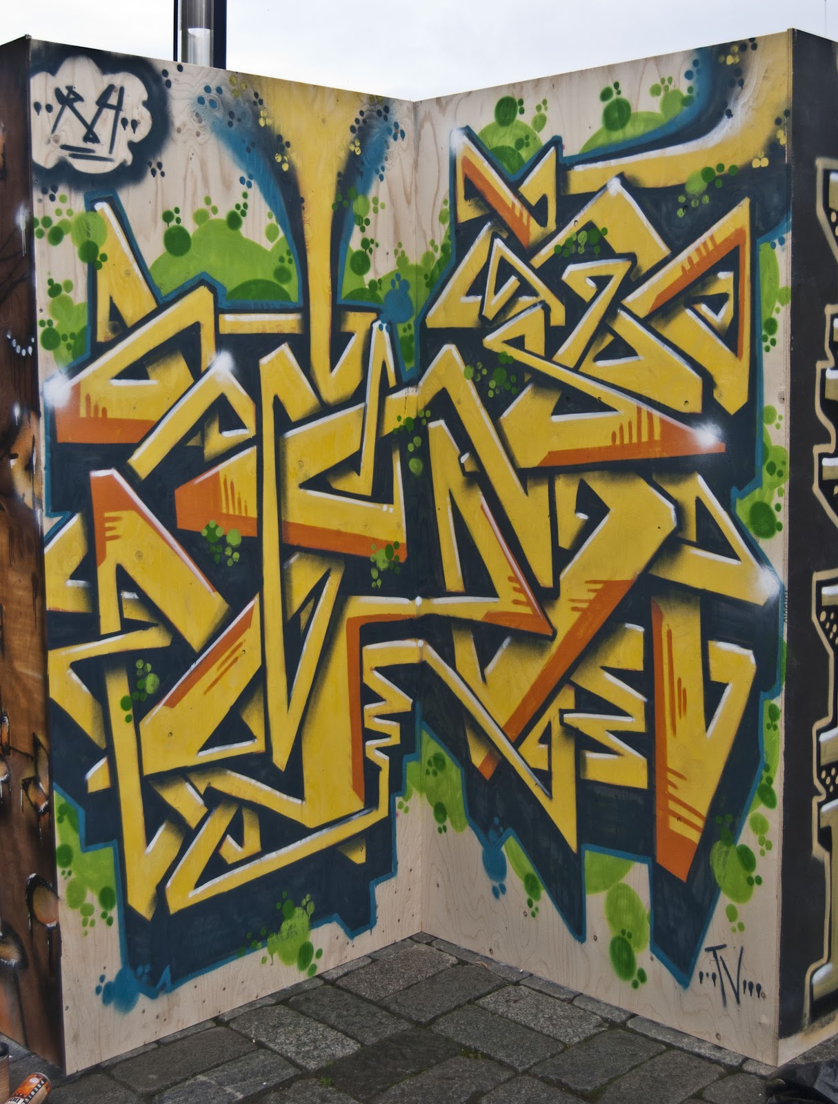 graphic stuff by Rikuhoo: one line - graffiti