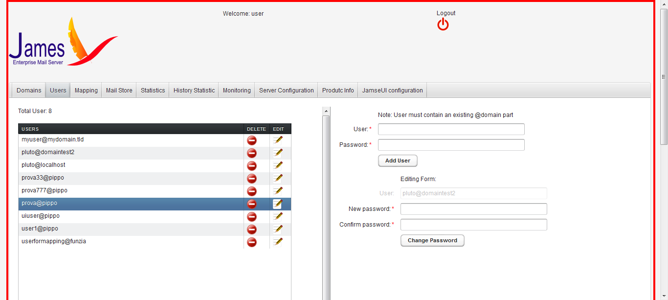iUtility - work smarter: Jamesui - a web admin console for Apache James 3