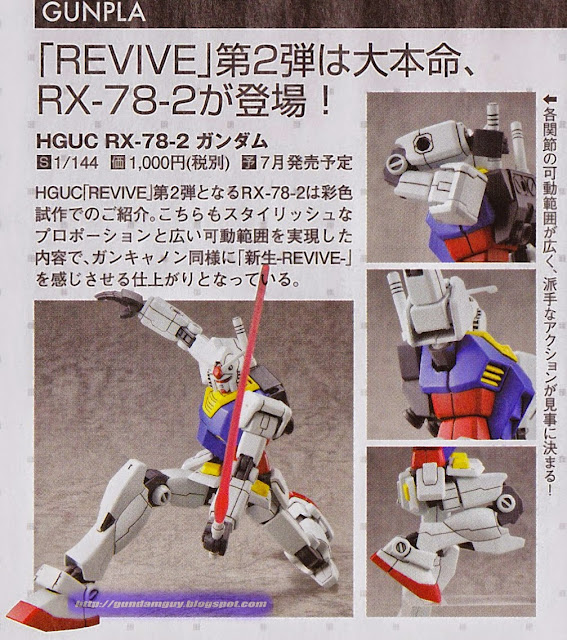 Gundam Family: HGUC 1/144 RX-78-2 Gundam (REVIVE Ver.) New Images & Release Info