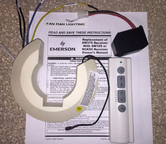 Fan Man Lighting: Emerson SW375 or SW105 to RCK55 Conversion
