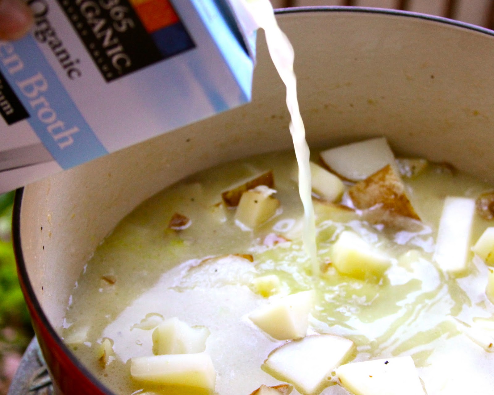 potato bisque with pears