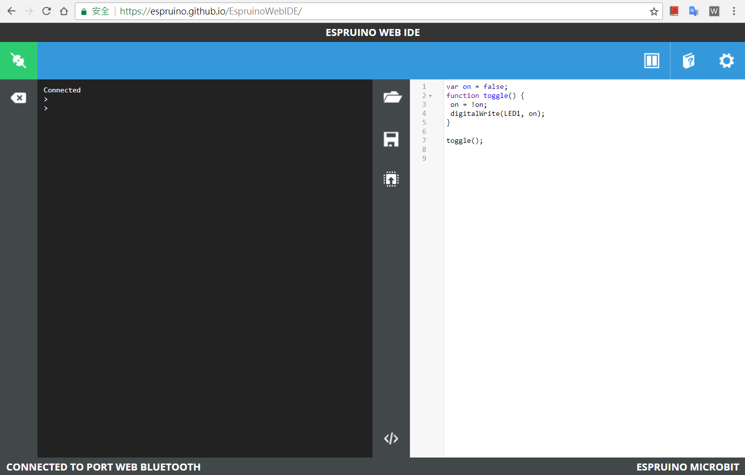 利用 Espruino 玩 BBC micro:bit (BLE + JavaScript)