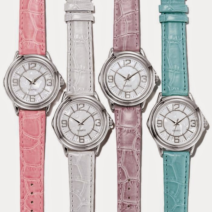 The New Avon Catalog: Avon Catalog Classic Round-Face Pastel Watch