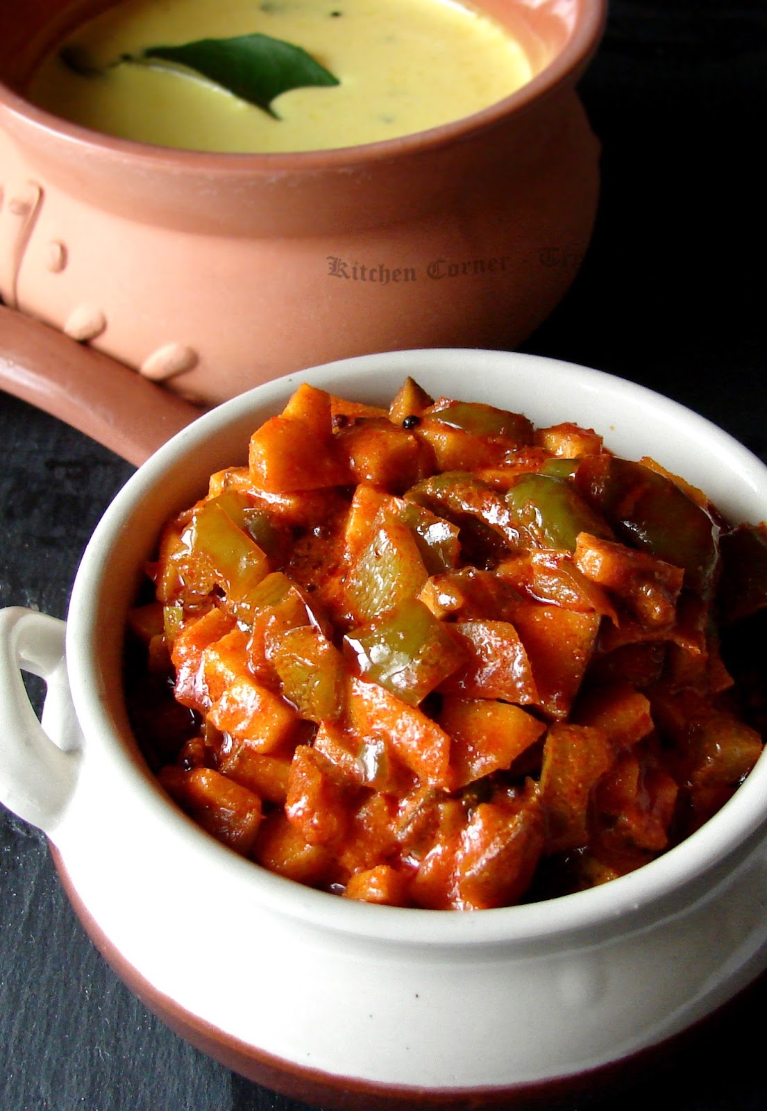 Capsicum Kadumanga/ Easy Mango Pickle
