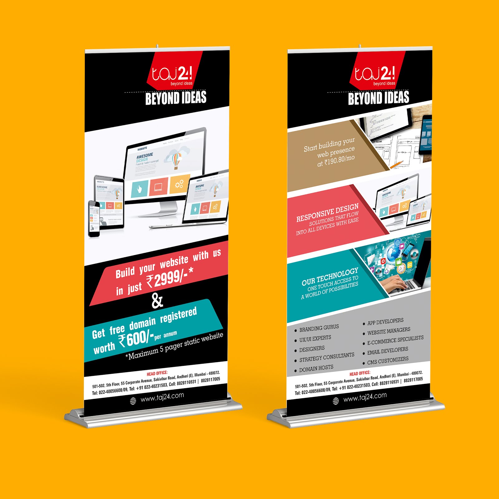 Sanjeev Khatare: Backdrop panels & Standee design