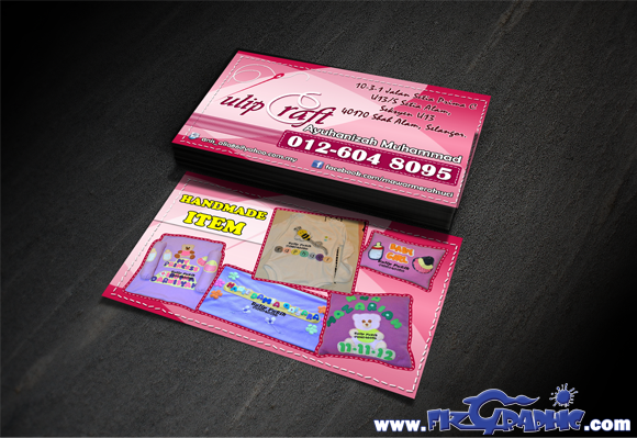 Fizgraphic: Tempahan Namecard Dari Tulip Putih
