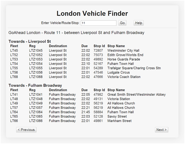 CLondoner92: Website review: London Vehicle Finder
