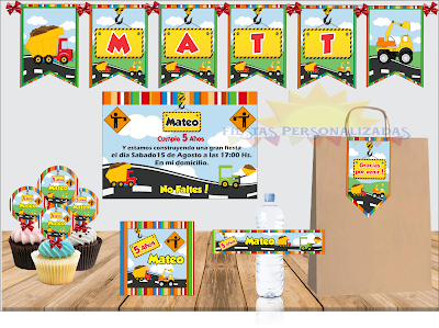 Kit Imprimible Gratis Temática Construcción