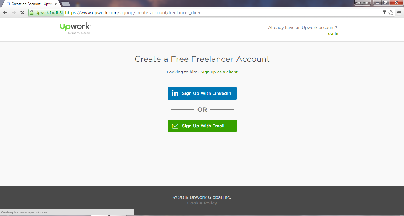 Upwork: How to setup an upwork account