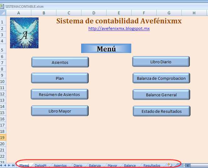 SISTEMA CONTABLE EN EXCEL, DESDE CERO ~ AVE FÉNIX