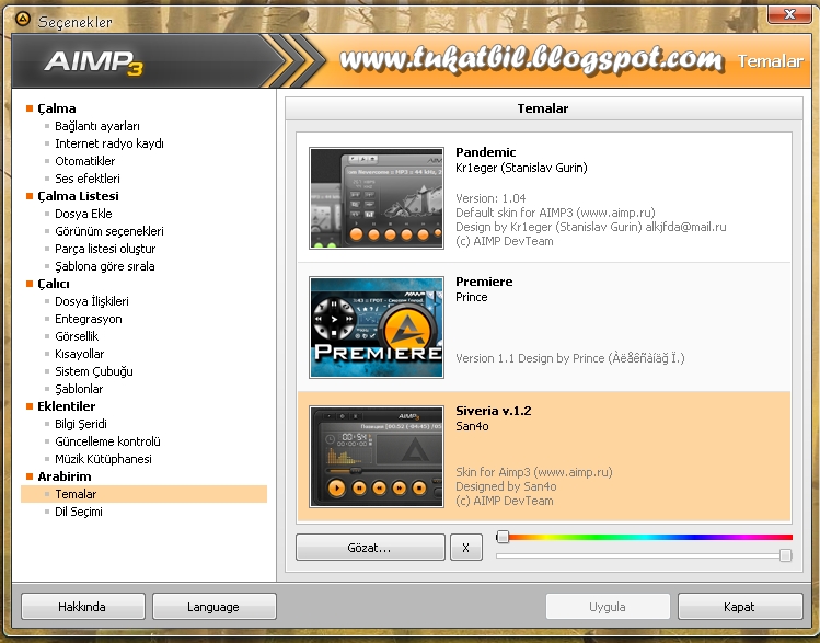 Tukat Bilişim™: Aimp 3 | Kaliteli müzik oynatıcı ~ İNDİR