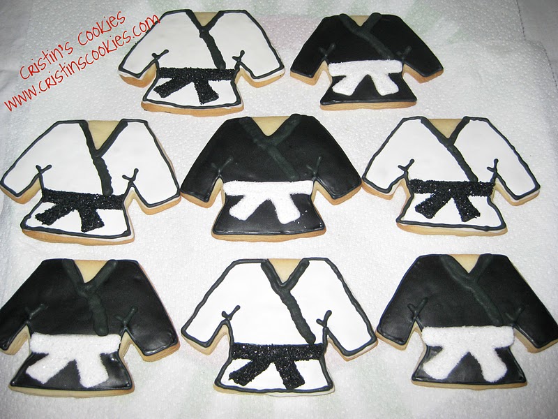 Cristin's Cookies: Karate Cookies for My Son's Black Belt Test