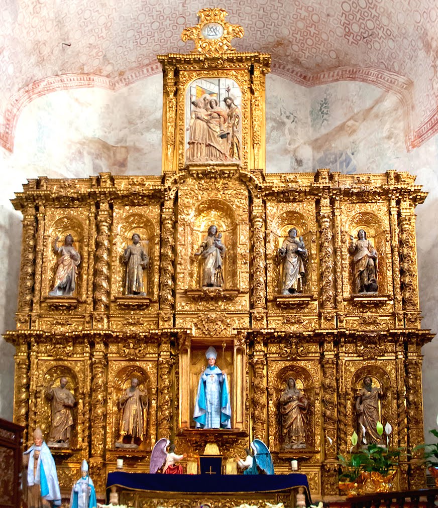 colonialmexico: Mexican Altarpieces: Tlalmanalco, The Retablo Mayor